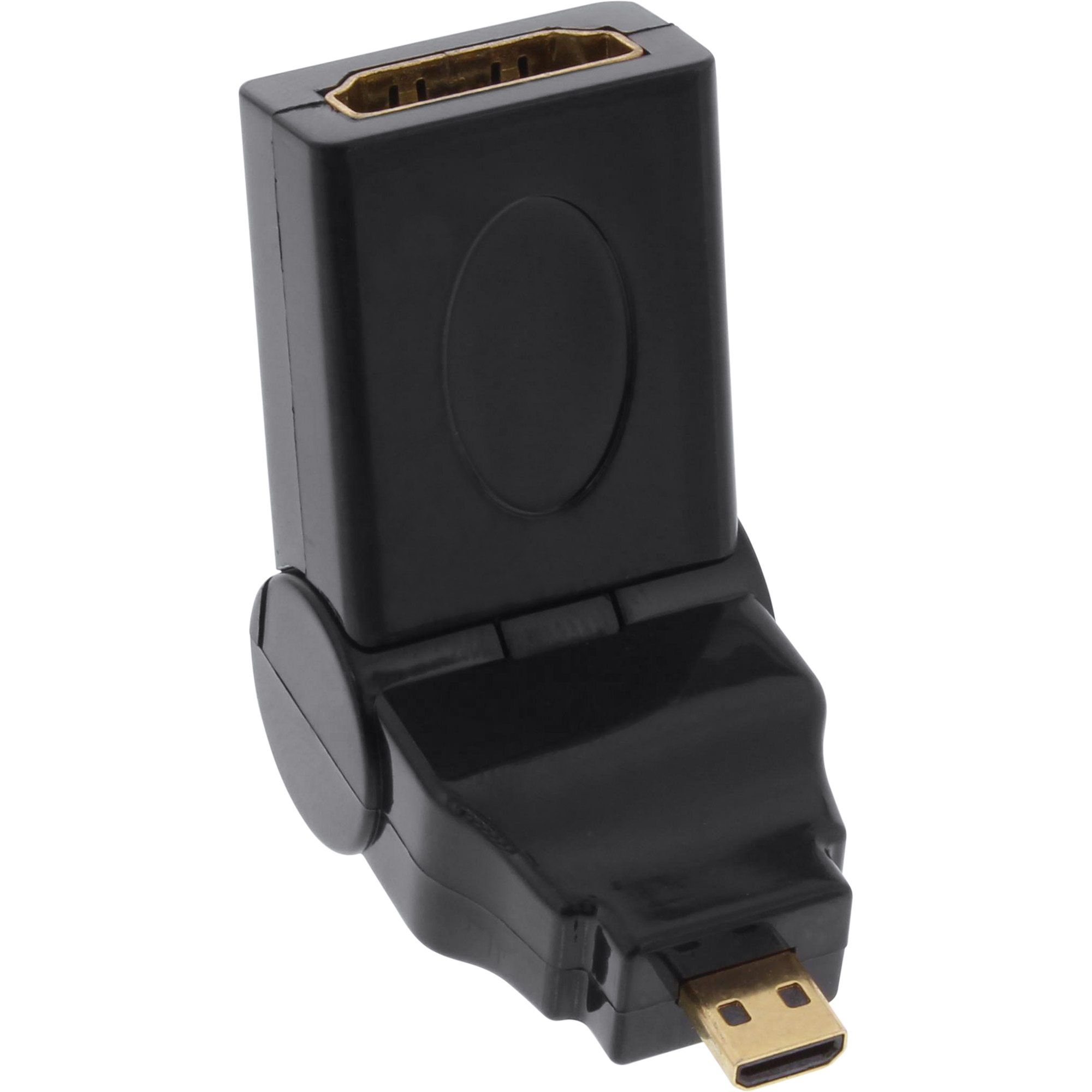 InLine® HDMI Adapter, HDMI A Buchse auf Micro HDMI D Stecker, flexibel ...