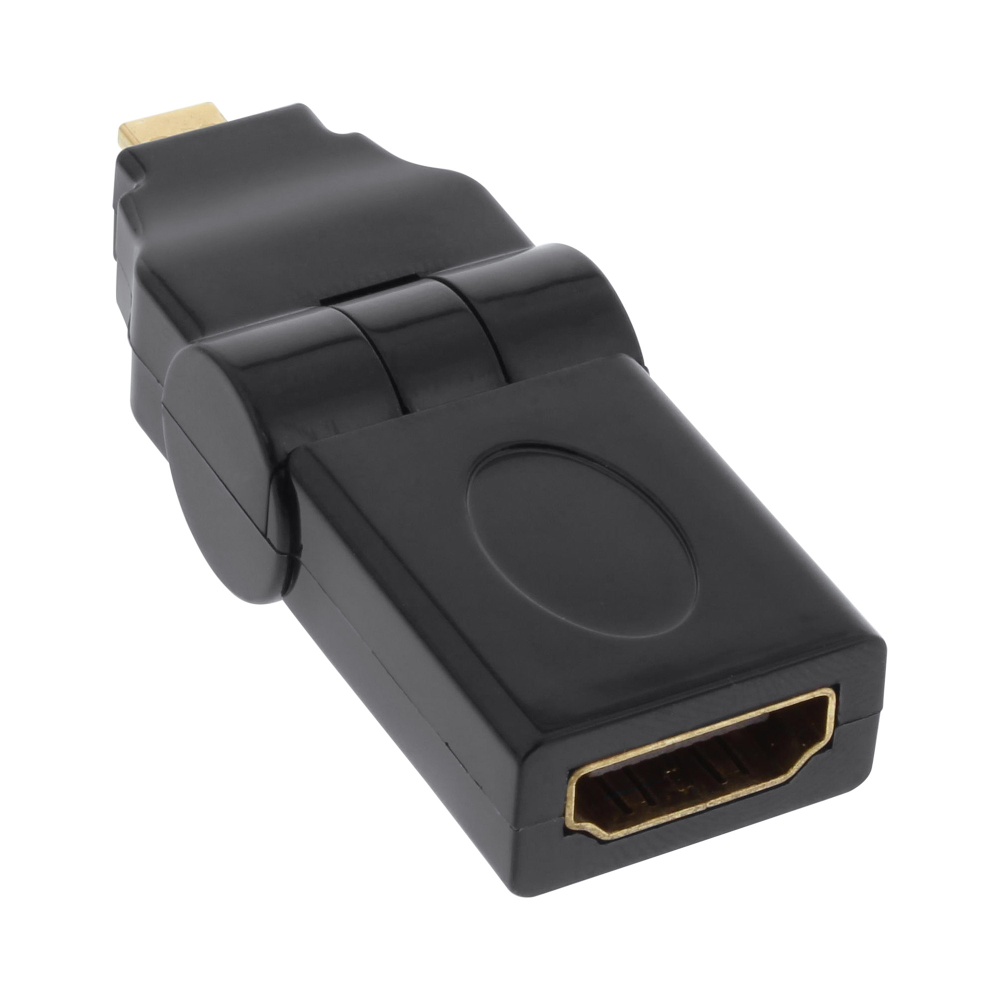 InLine® HDMI Adapter, HDMI A Buchse auf Micro HDMI D Stecker, flexibel ...